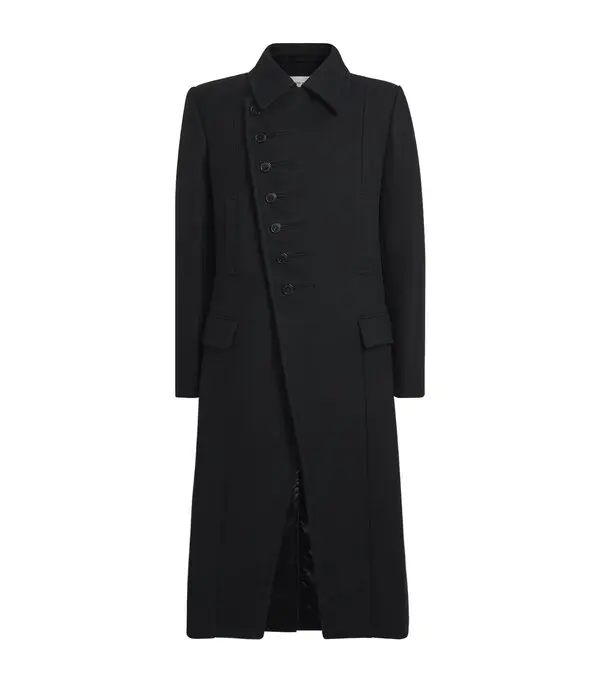 Dries Van Noten Wool Long Trench Coat