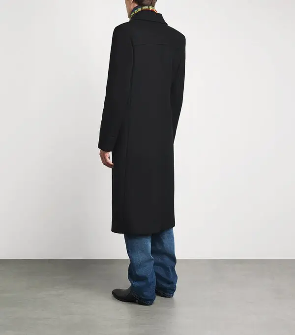 Dries Van Noten Wool Long Trench Coat