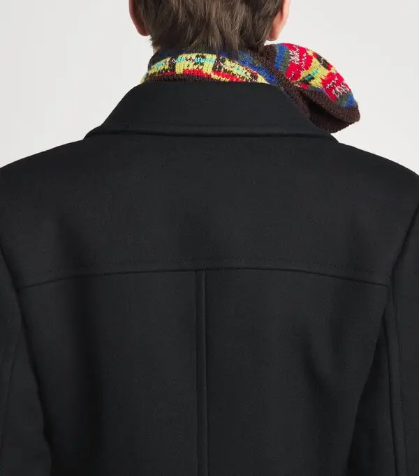 Dries Van Noten Wool Long Trench Coat