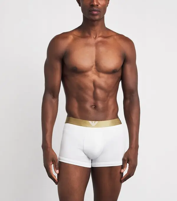 Emporio Armani Stretch-cotton Logo Trunks