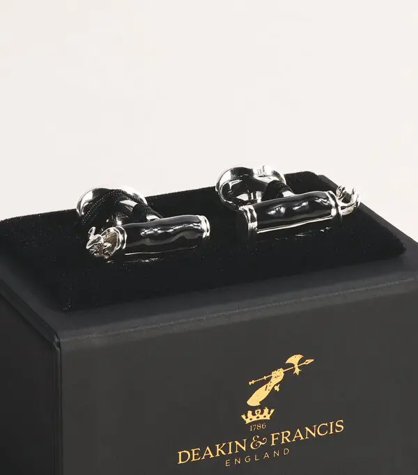 DEAKIN & FRANCIS Sterling And Enamel Golf Cufflinks