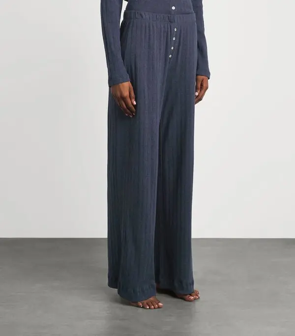 LESET Cotton Pointelle Lounge Trousers