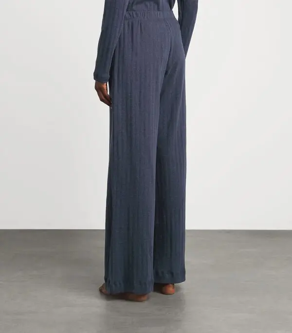 LESET Cotton Pointelle Lounge Trousers