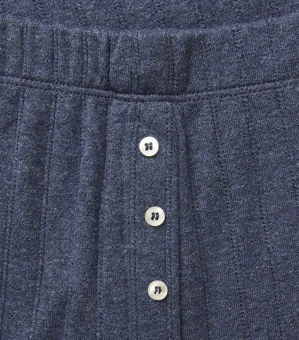 LESET Cotton Pointelle Lounge Trousers