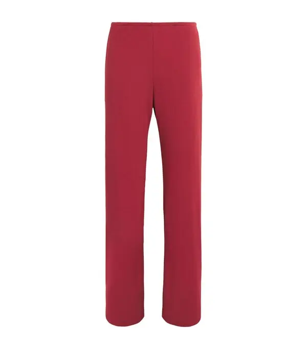 LESET Lauren Wide-leg Lounge Trousers - Red