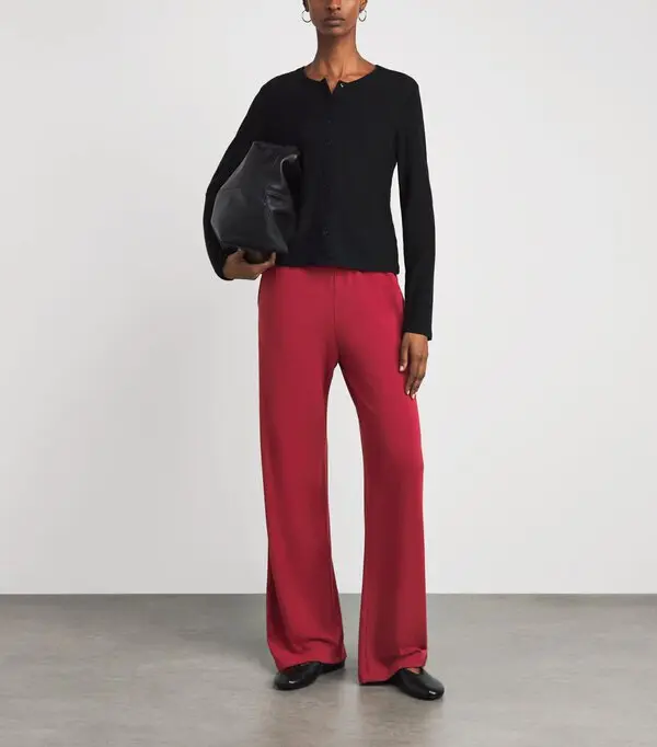 LESET Lauren Wide-leg Lounge Trousers - Red