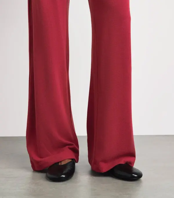 LESET Lauren Wide-leg Lounge Trousers - Red