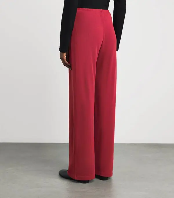 LESET Lauren Wide-leg Lounge Trousers - Red