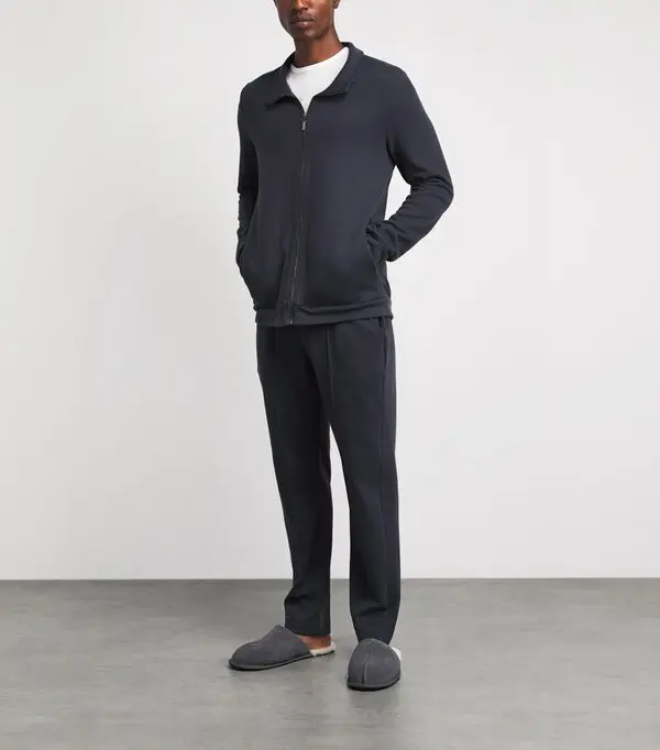 Hanro Stretch-cotton Zip-up Sweatshirt