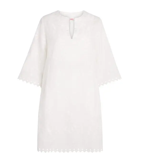 ERES Linen Aigue-marine Embroidered Kaftan