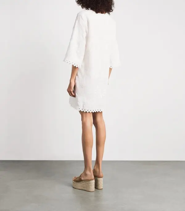 ERES Linen Aigue-marine Embroidered Kaftan