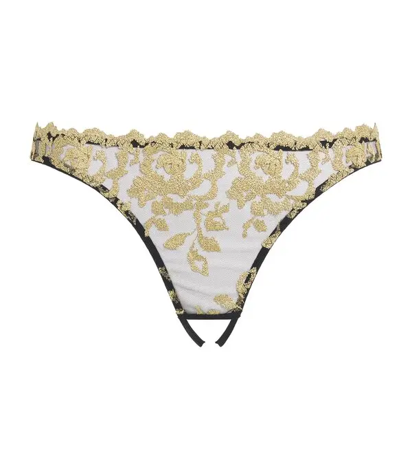 COCO DE MER Flavia Open Briefs - Gold