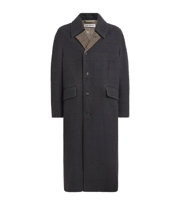 Our Legacy Mohair-blend Single-breasted Overcoat