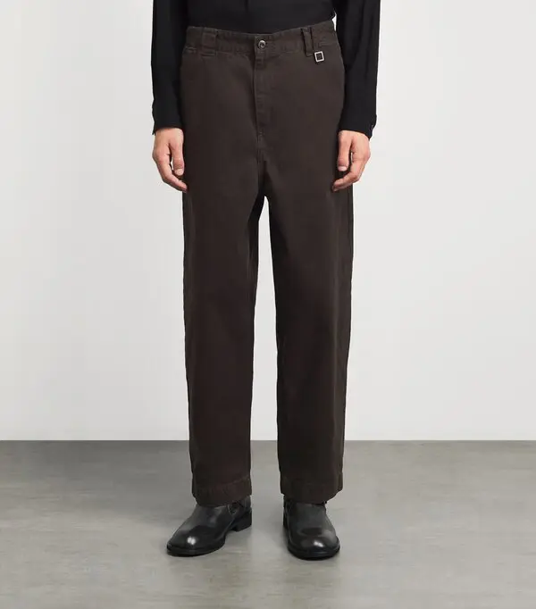 WOOYOUNGMI Cotton Canvas Wide-leg Jeans