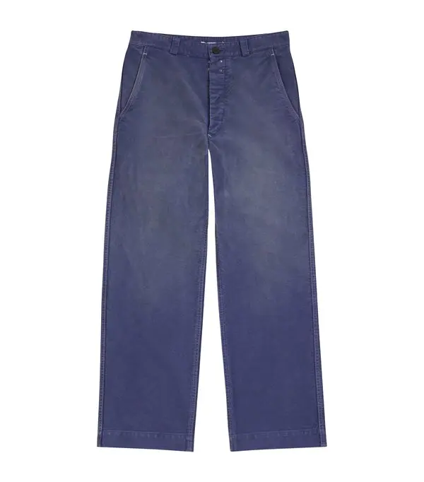 Auralee Garment-dyed Organic Cotton Trousers