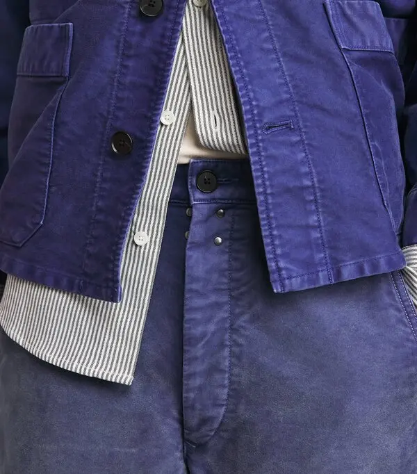 Auralee Garment-dyed Organic Cotton Trousers