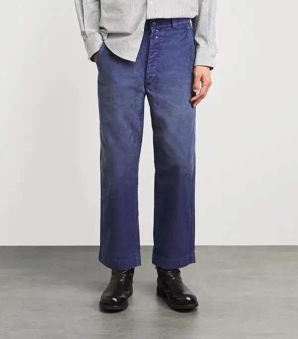 Auralee Garment-dyed Organic Cotton Trousers