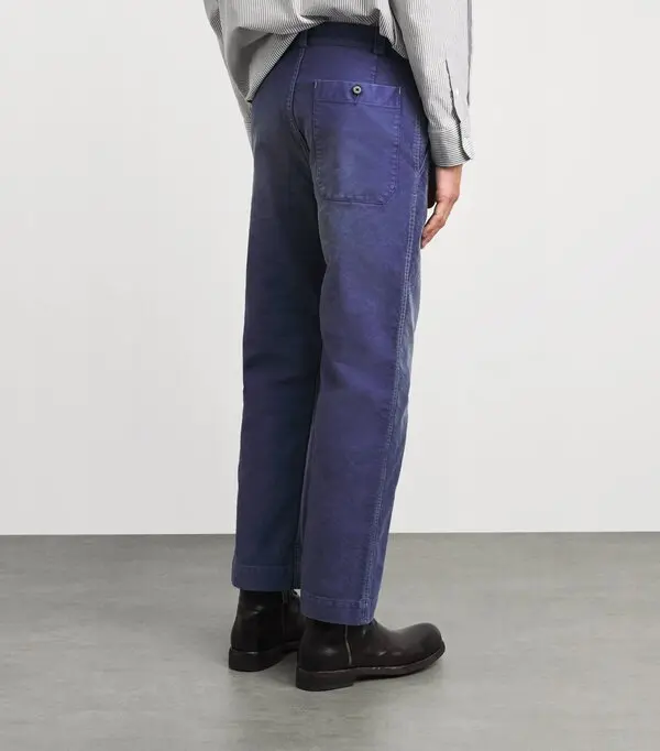 Auralee Garment-dyed Organic Cotton Trousers