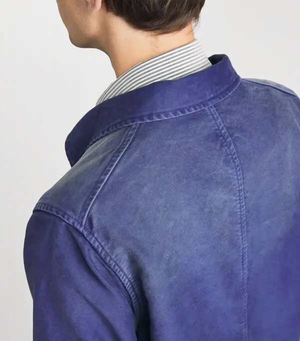 Auralee Garment-dyed Organic Cotton Overshirt