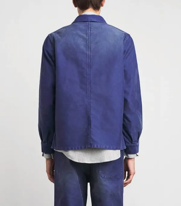 Auralee Garment-dyed Organic Cotton Overshirt