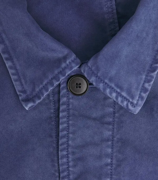 Auralee Garment-dyed Organic Cotton Overshirt