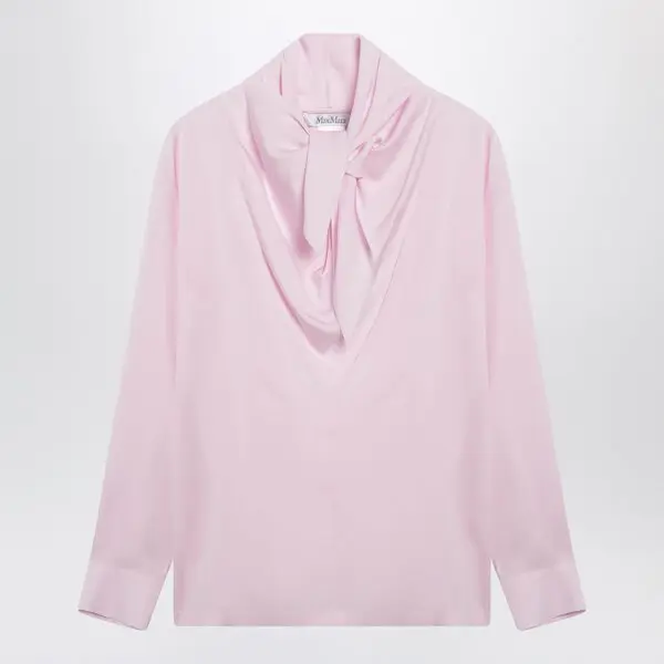 Max Mara Blouse In Silk Charmeuse - Pink