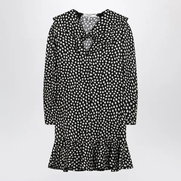 Chloé Silk Jacquard Mini Dress With Polka Dot Print