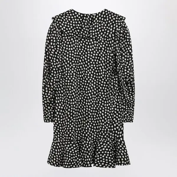 Chloé Silk Jacquard Mini Dress With Polka Dot Print