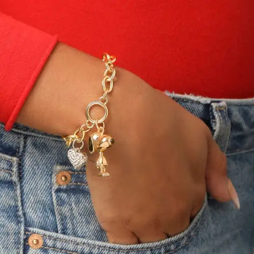 PEANUTS Snoopy Charm Bracelet For Official License