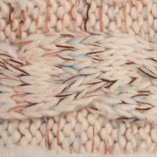 MUK LUKS Cable Knotted Knit Headband - Pink Multi