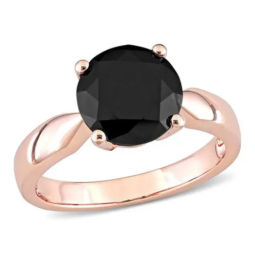 JULIANNA B. 3 Ctw Black Solitaire Ring 10k - Diamond