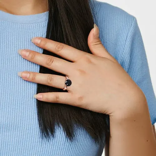 JULIANNA B. 3 Ctw Black Solitaire Ring 10k