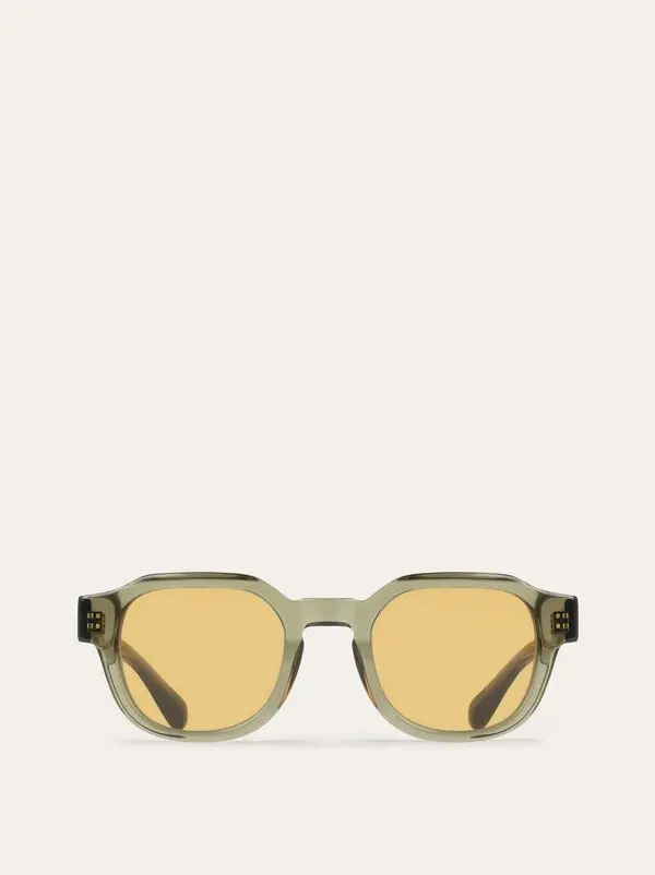 FERRAGAMO Round Frame Sunglasses - Green