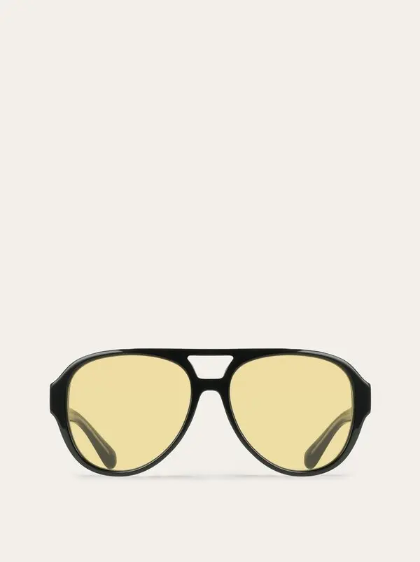 FERRAGAMO Aviator Frame Sunglasses - Black