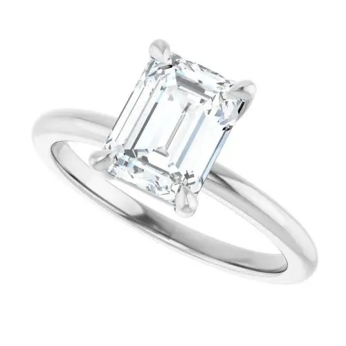 IVY & PEARL CO. 1 3/4 Ct Lab-grown Emerald Diamond Solitaire Ring In 14k Gold