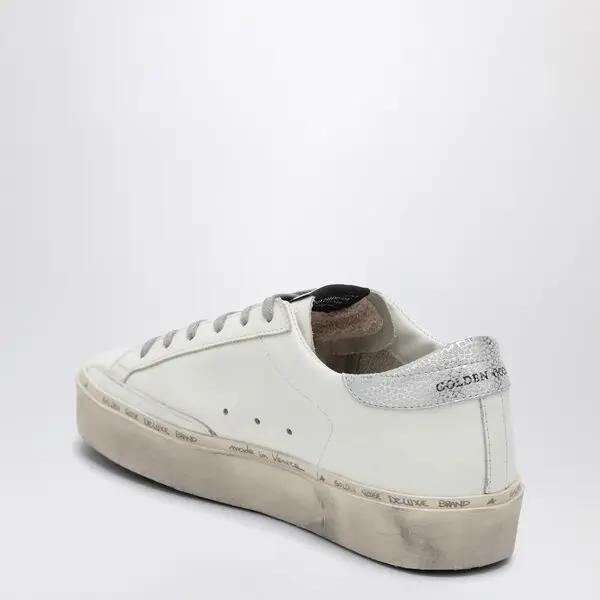 GOLDEN GOOSE Silver Hi-star Sneakers