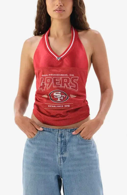 OFF SEASON Jersey Halter Top - Red