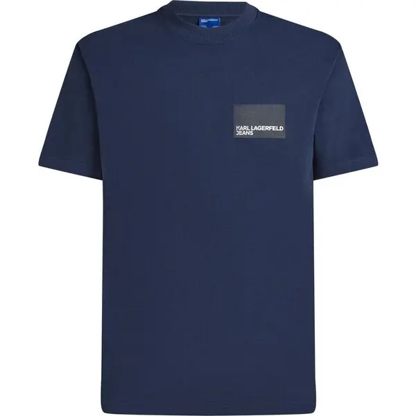 Karl Lagerfeld Short-sleeve Box Logo T-shirt - Black Iris