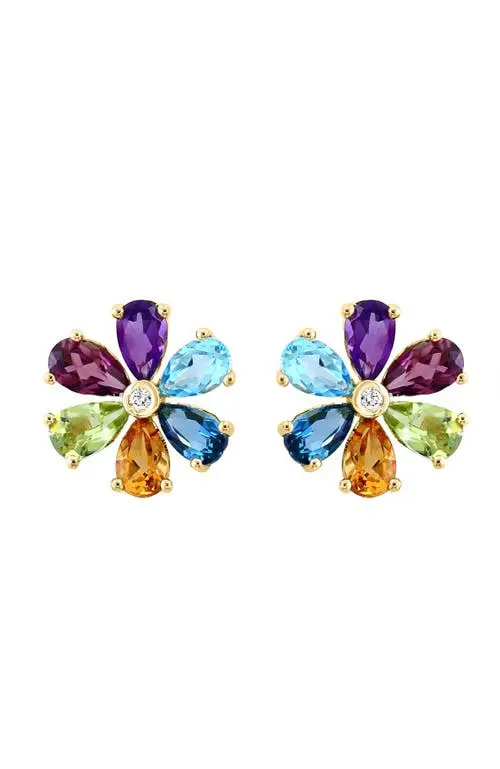 EFFY 14k Yellow Gold Celebration Garden Multi-gemstone Earrings - None