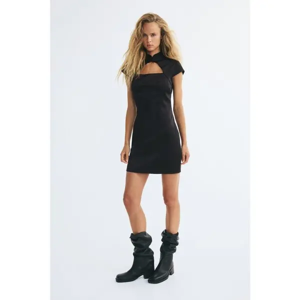 H&M Jacquard-weave Cutout Dress