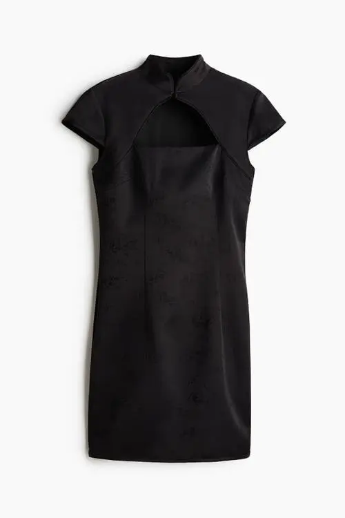 H&M Jacquard-weave Cutout Dress
