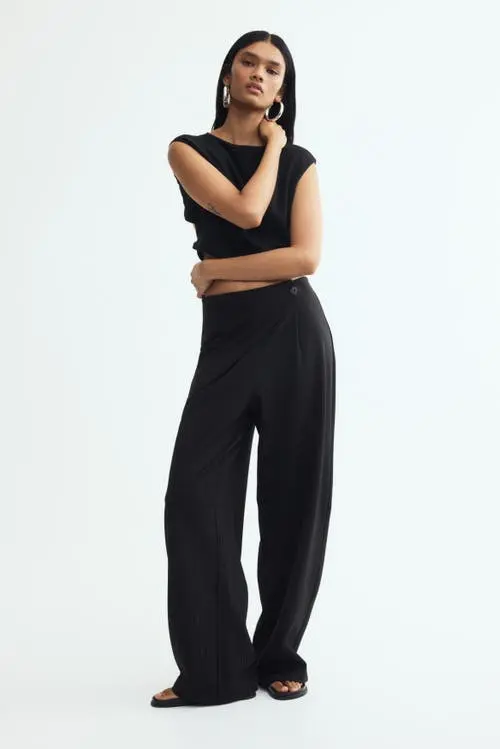 H&M Loose-fit Wrap-detail Pants