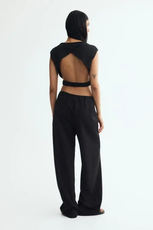 H&M Loose-fit Wrap-detail Pants