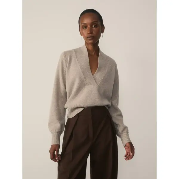 The Fold Orta Wool Blend V-neck Sweater