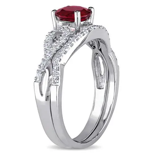 JULIANNA B. Lab- & Diamond Bridal Ring Set