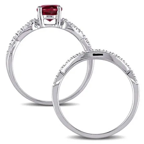JULIANNA B. Lab- & Diamond Bridal Ring Set