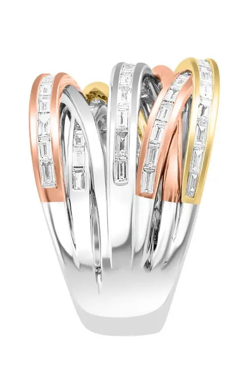 EFFY Diamond Crossover Ring In 14k White