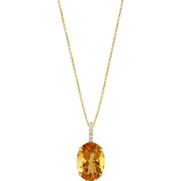 EFFY 14k Gold Golden Fire Citrine Pendant - Yellow
