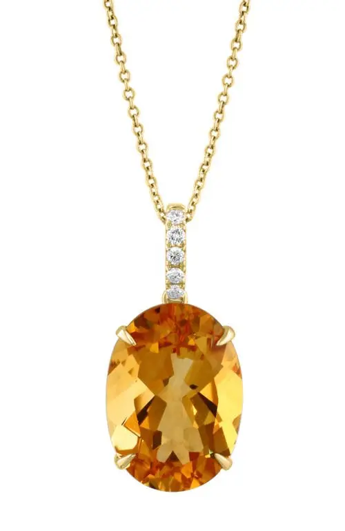 EFFY 14k Gold Golden Fire Citrine Pendant