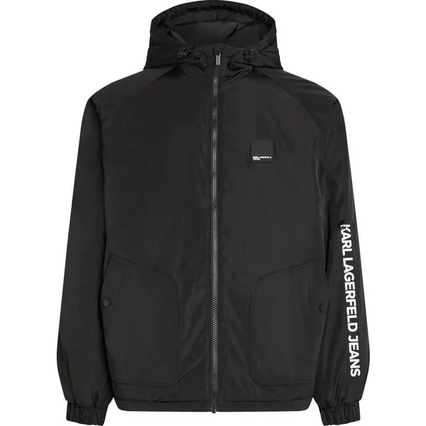 Karl Lagerfeld Padded Logo Jacket - Black